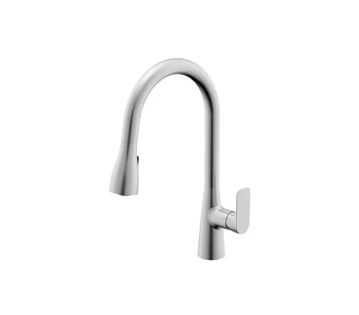 Brushed Nickel Single Handle Pull-Down Sprayer Kitchen Faucet, A-806-B