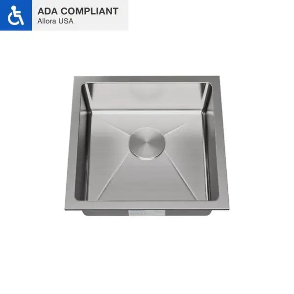 16" ADA-Compliant Undermount Stainless Steel Bar and RV Sink, ADA-KH-1