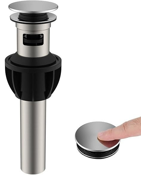 Push and Seal Stainless Steel Pop-Up Bathroom Drain Chrome, AL5-06C